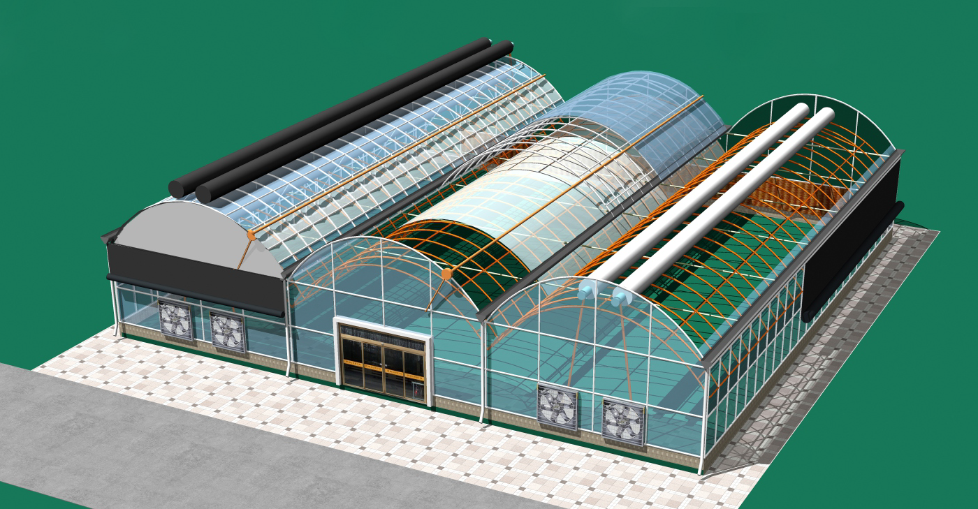 Double-arches double-films double-quilts intelligent greenhouse - Ruoyong Greenhouse Engineering ...
